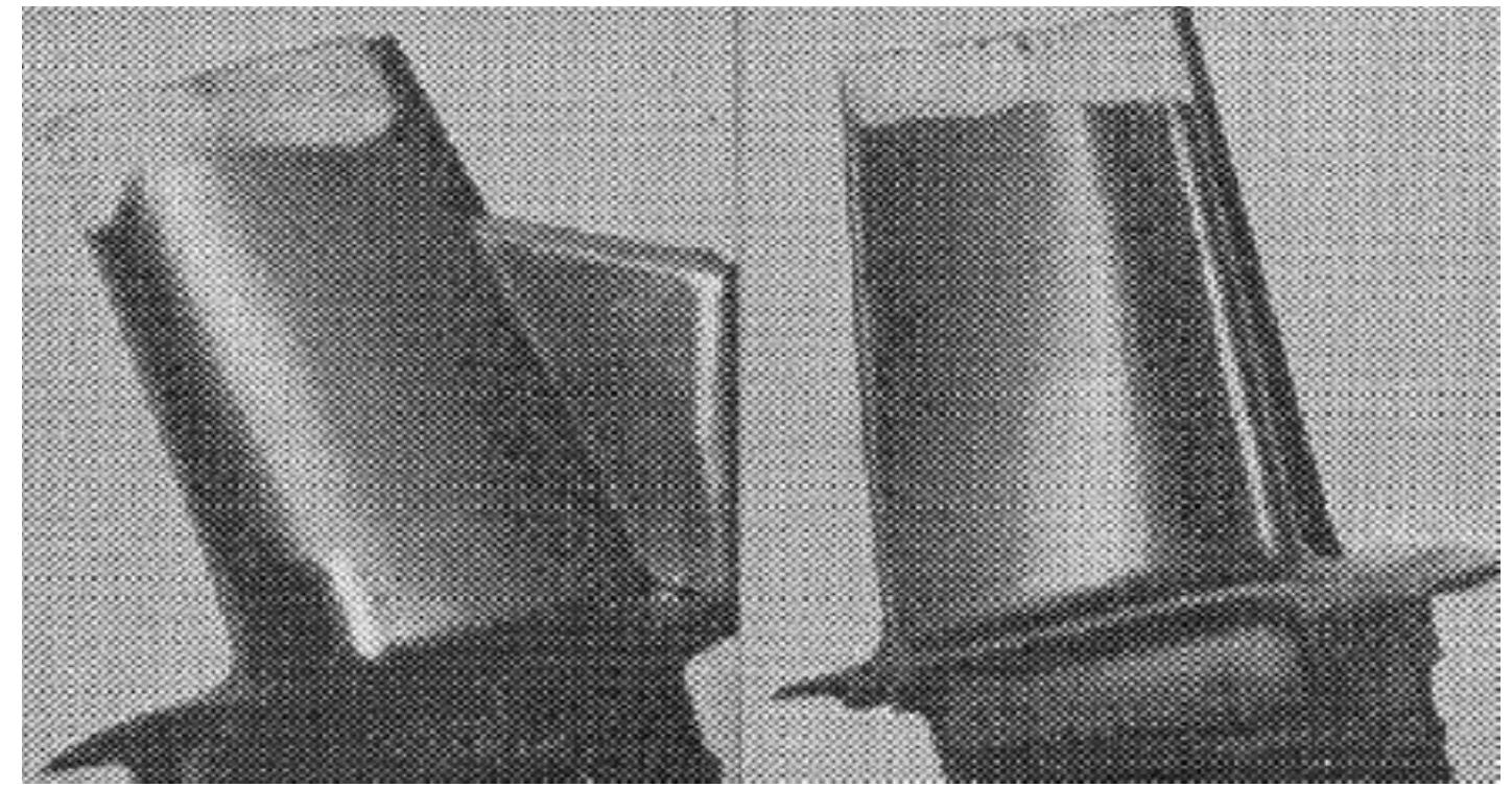 3: cracks of the turbine blade due to creep it is the point