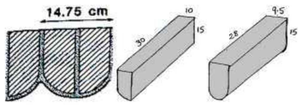 Wedged-shape was more appropriate for vaulting. the resulted