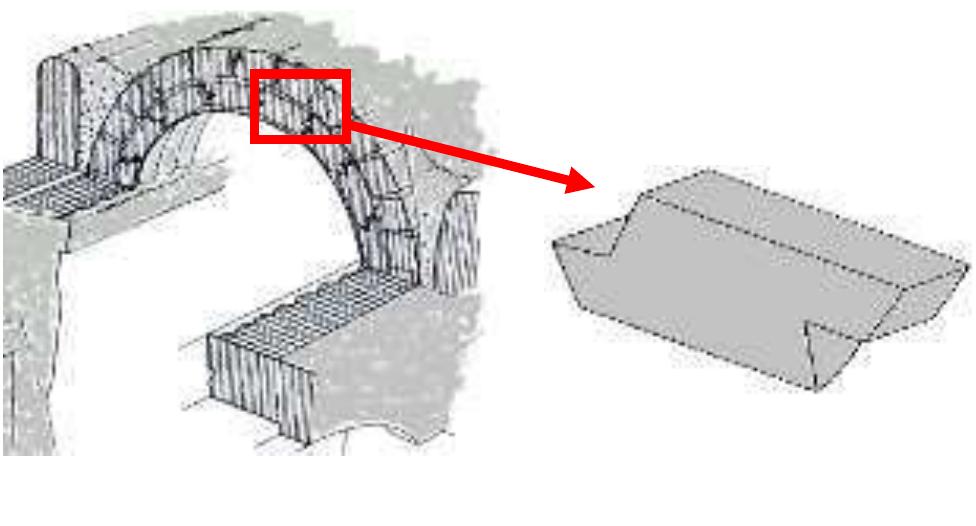 Adobe vault in ancient egypt composed by two courses. the