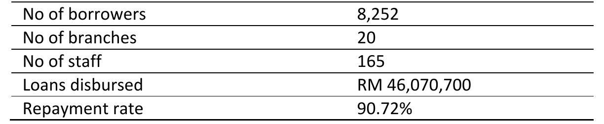 Table 5 - The Malaysian microfinance system and a comparison