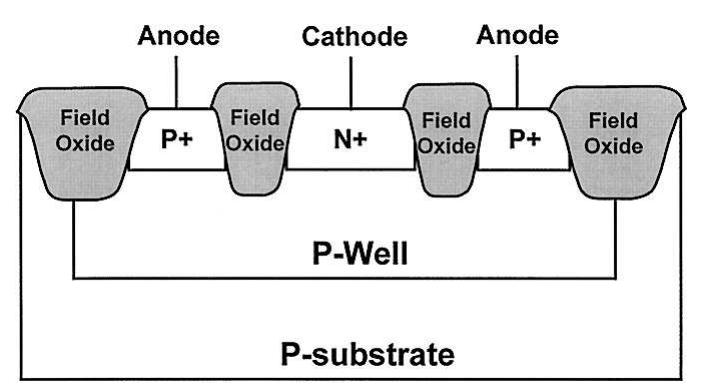 The device cross-sectional view of the normal n-type diode