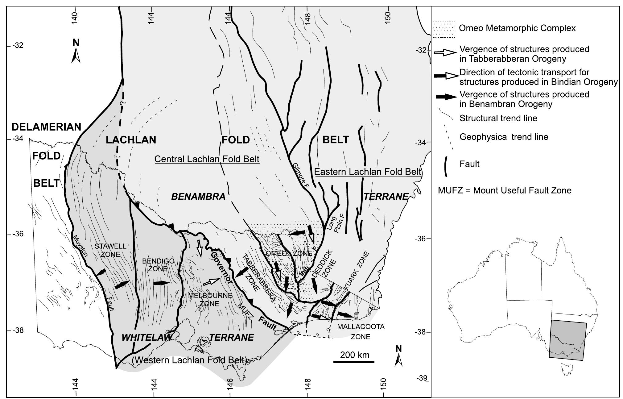 Figure 1 - from Evolution of the southeastern Lachlan Fold