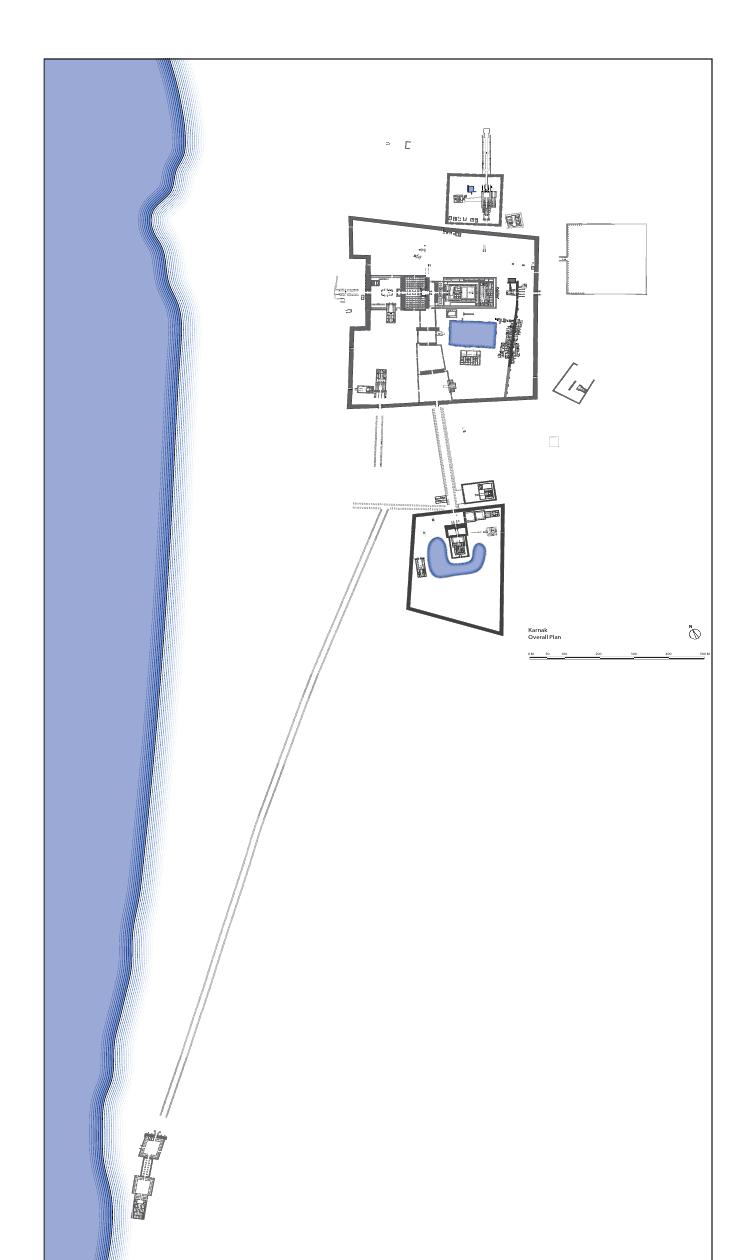 Map showing the location of the temple complex of karnak and