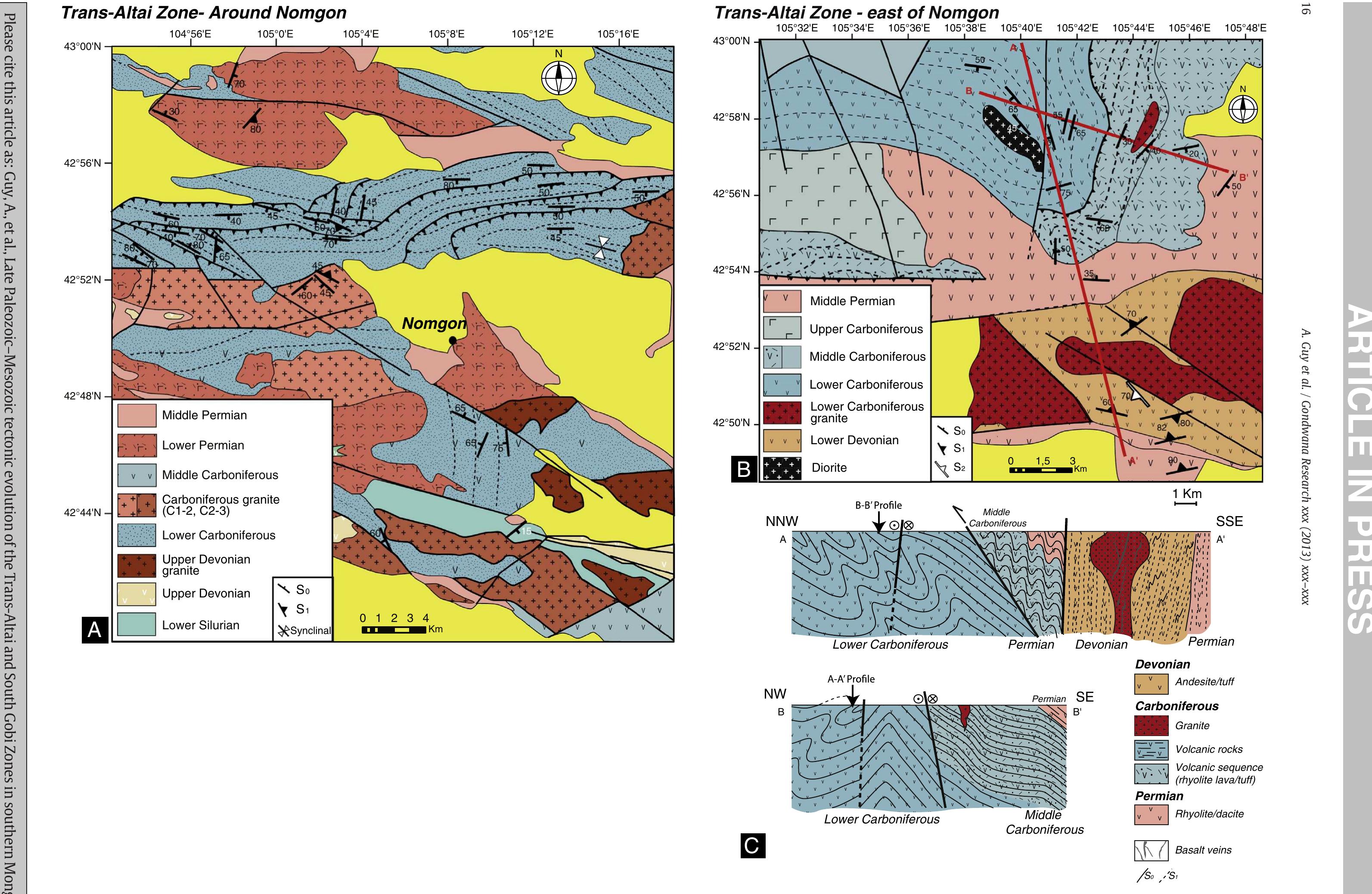 A. structural map of the area located around the nomgon