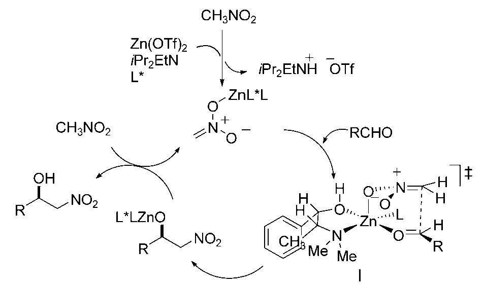 Proposed reaction pathway and transition state (i) for the