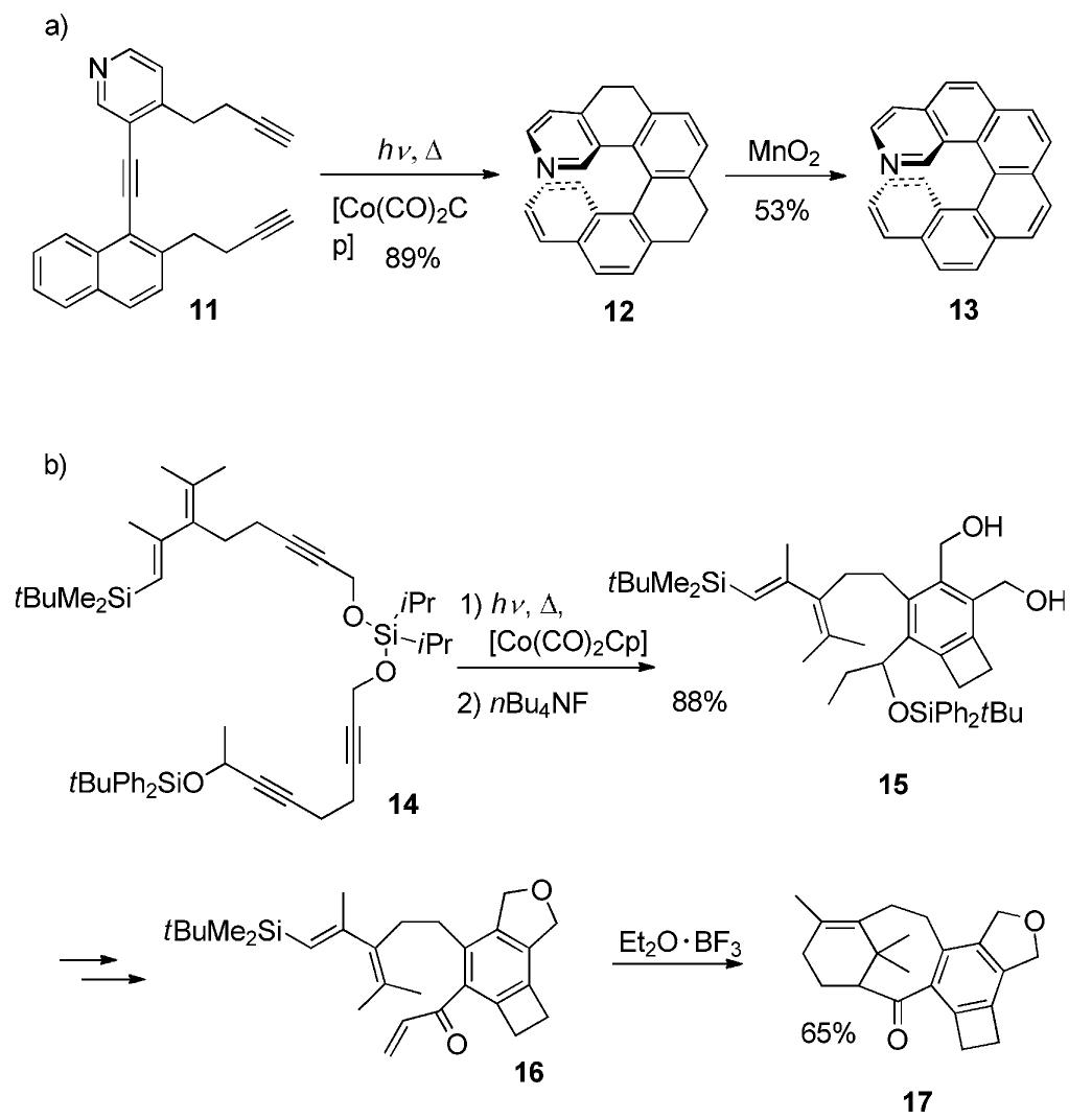 Intramolecular [2+2+2] cycloaddition of three alkyne