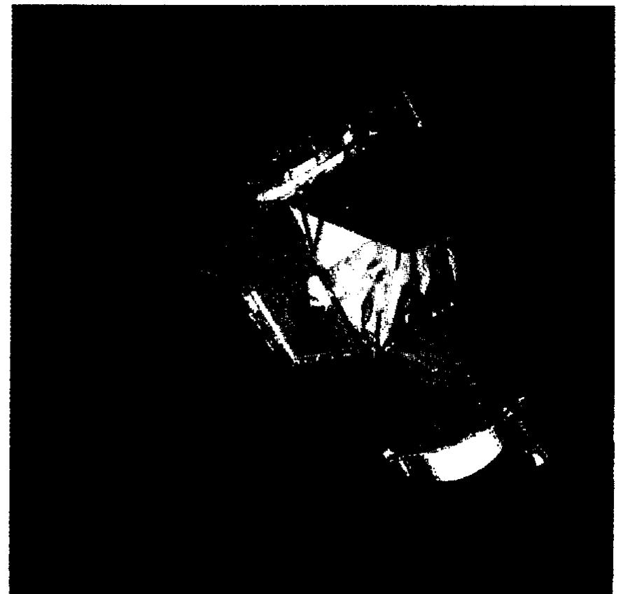 The solar arrays are mounted directly on the bus structure