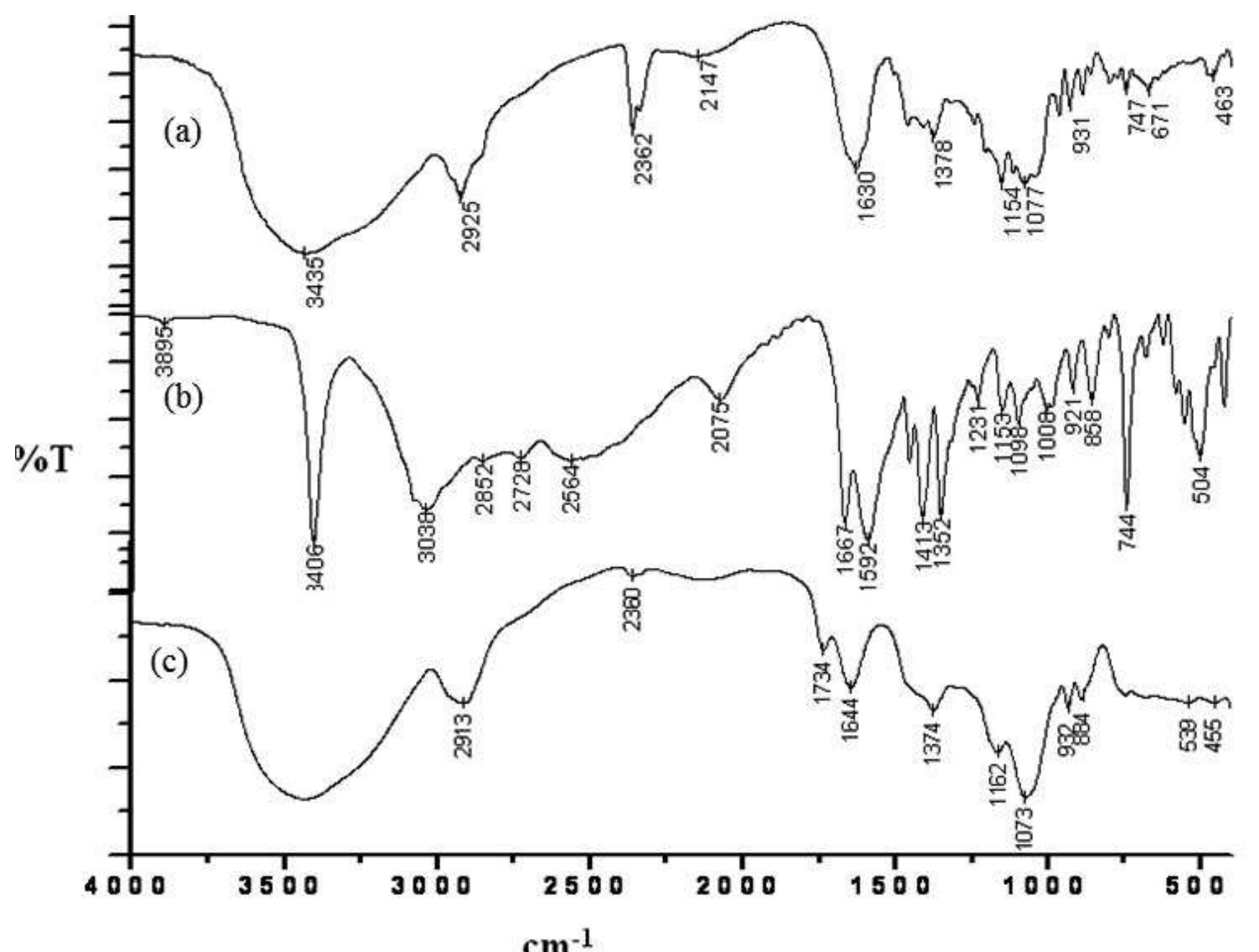 Ii.2.6 ft-ir spectra of (a) agarose, (b) tryptophan, and (c)