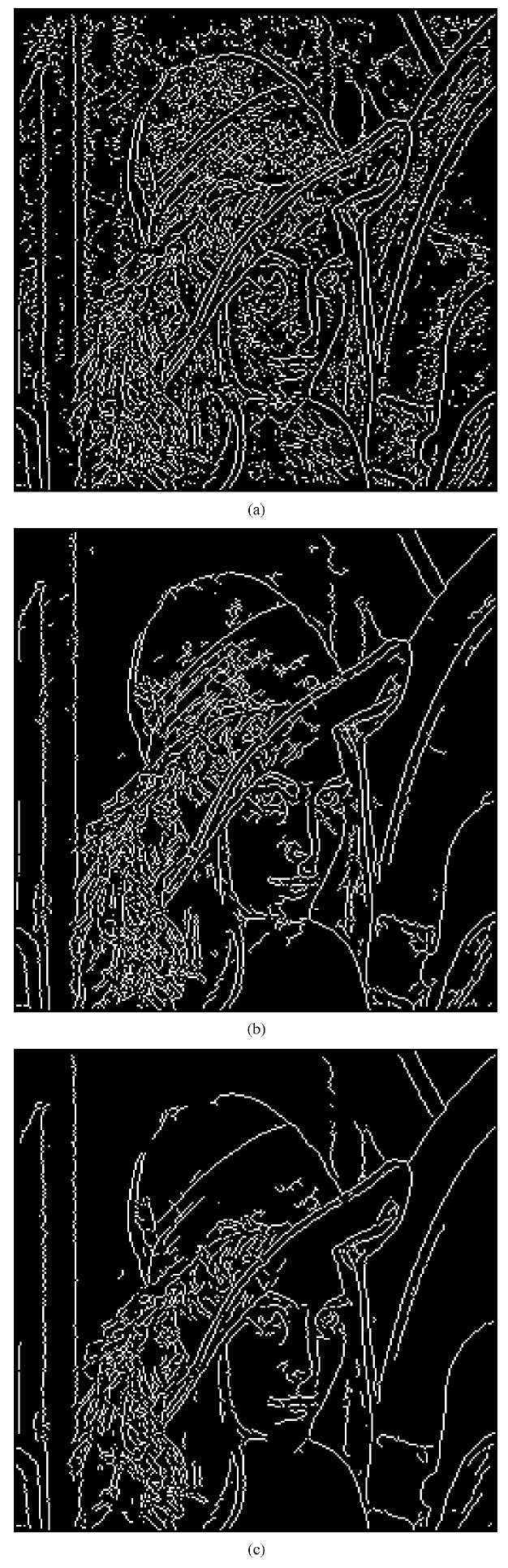 Edges are detected from lena image (fig. 4) using canny’s