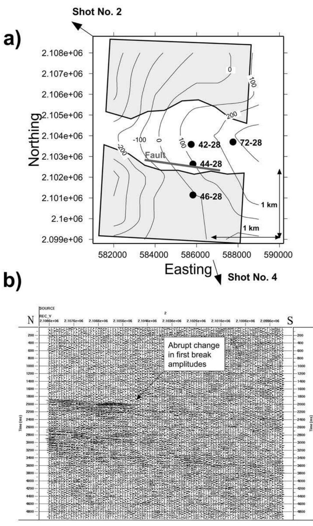 (a) contour map of the variations in elevation of the