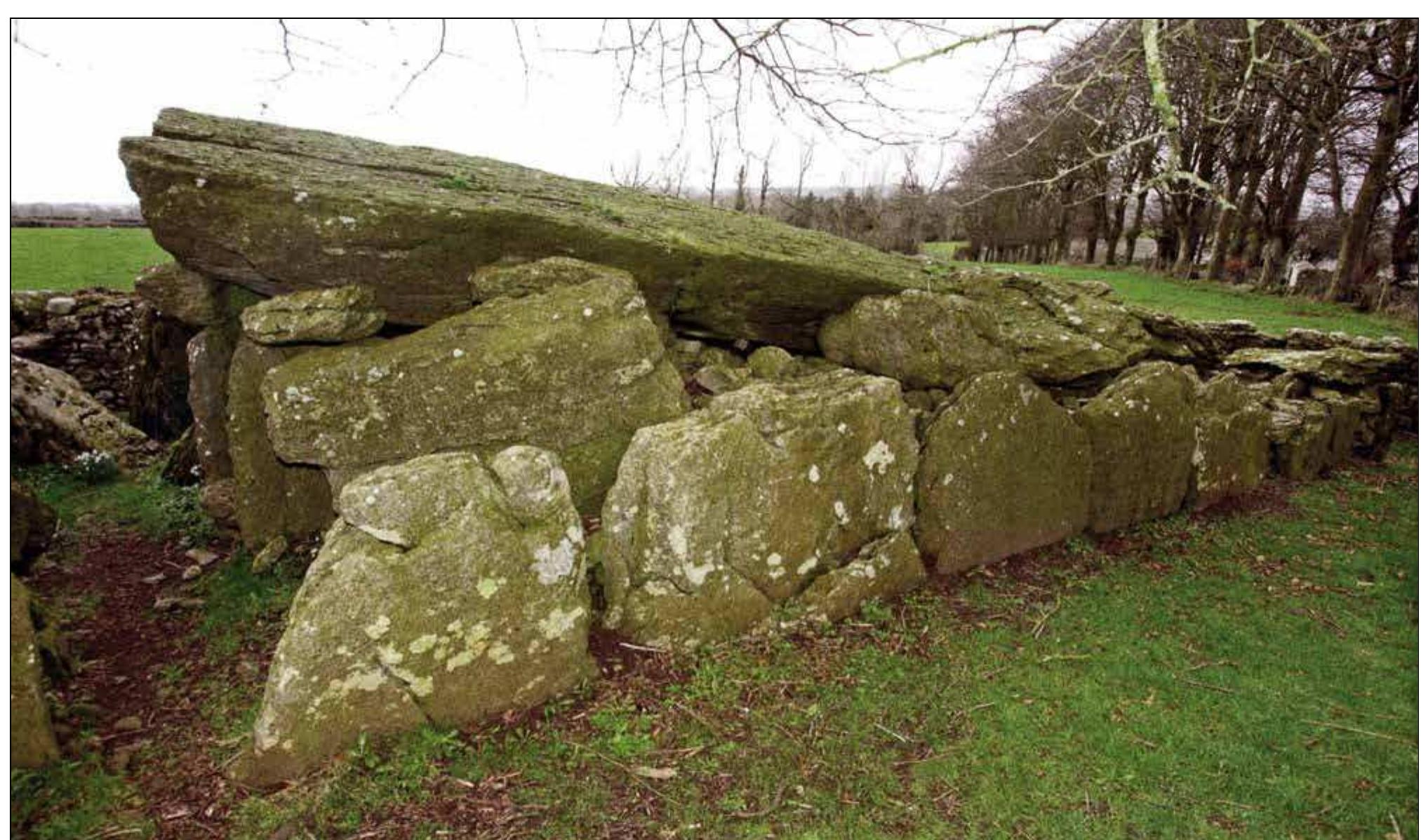 Wedge tomb at labbacallee, cork (ireland). wedge tombs are