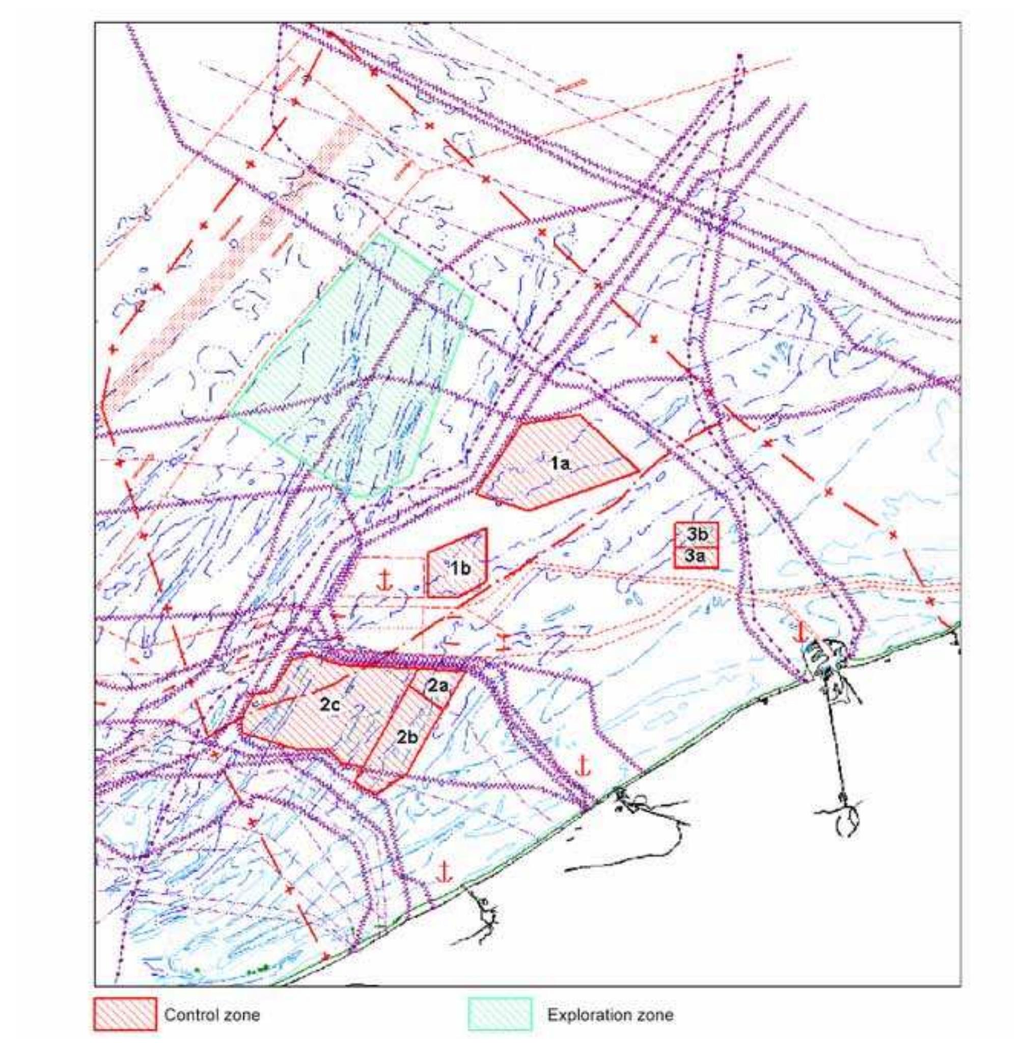 1.3. map showing new marine sediment extraction zones on the