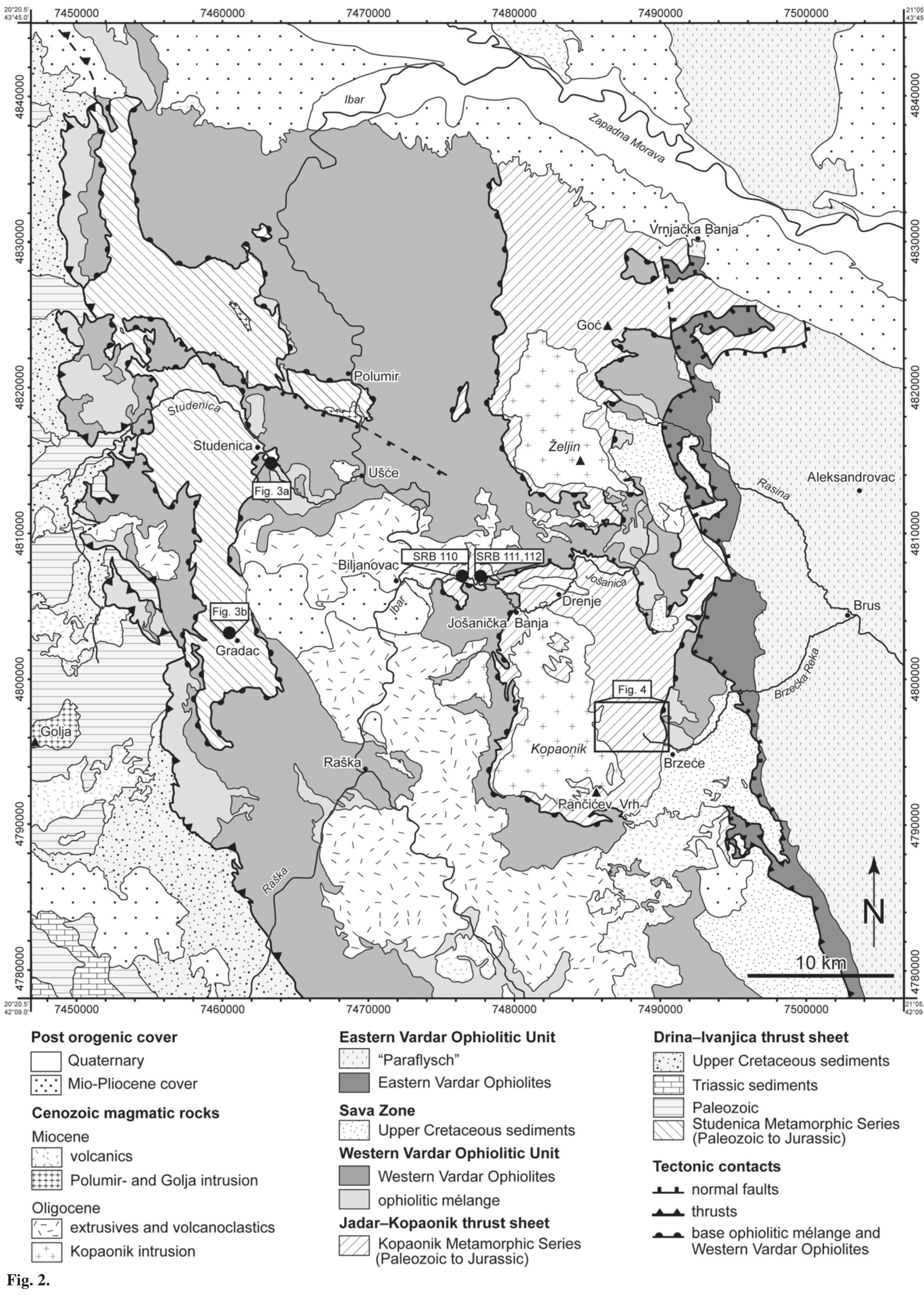 Figure 3 - Triassic metasediments in the internal Dinarides
