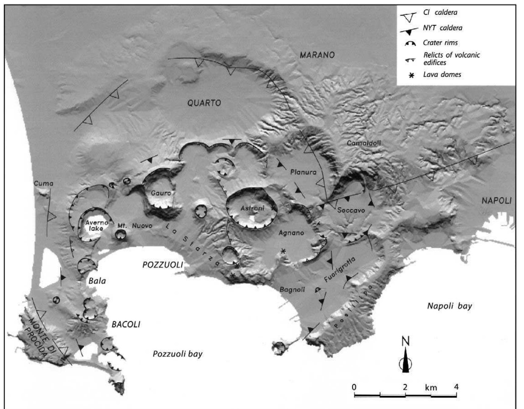 Structural sketch map of the cfc. the campi flegrei caldera