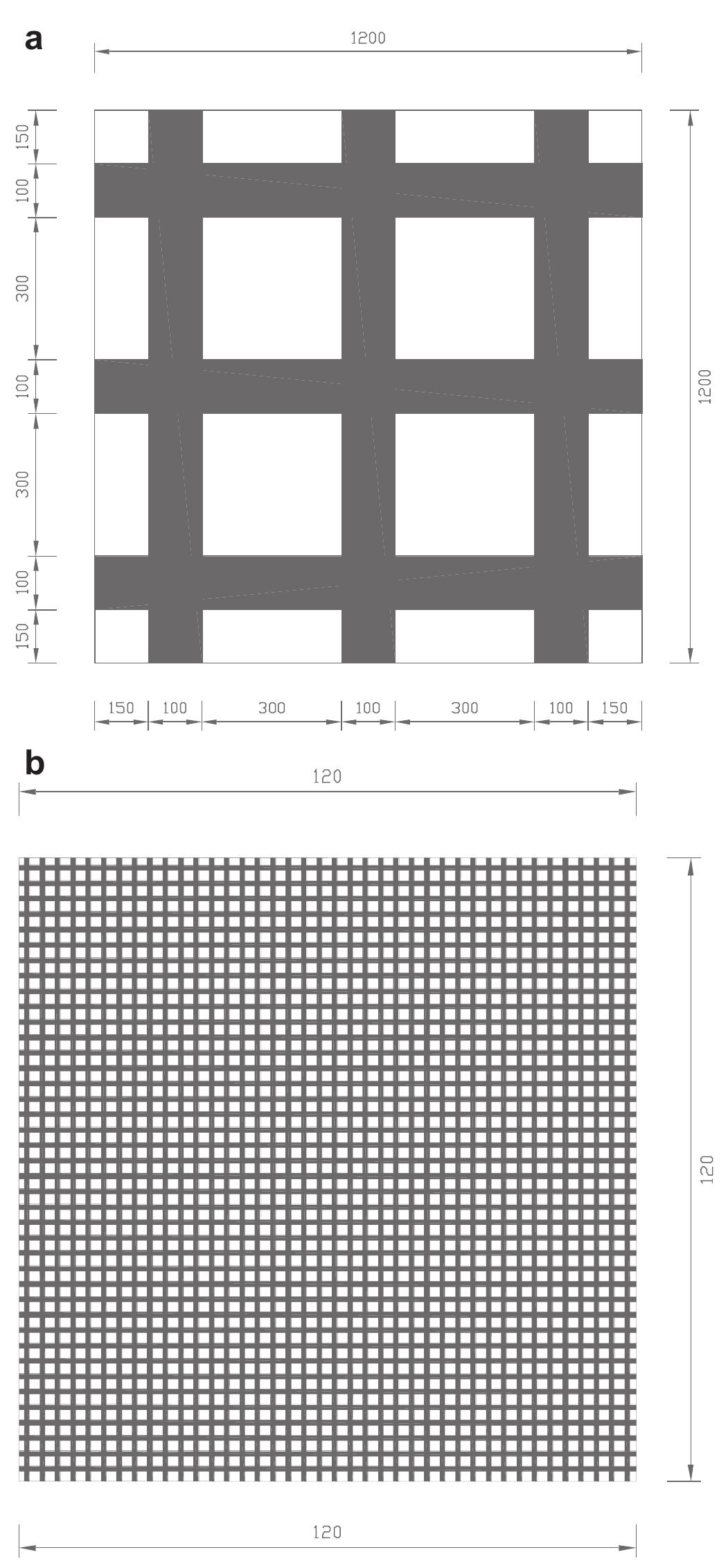Frp jacketing layout: (a) gfrp laminates (fv type); (b) gfrp