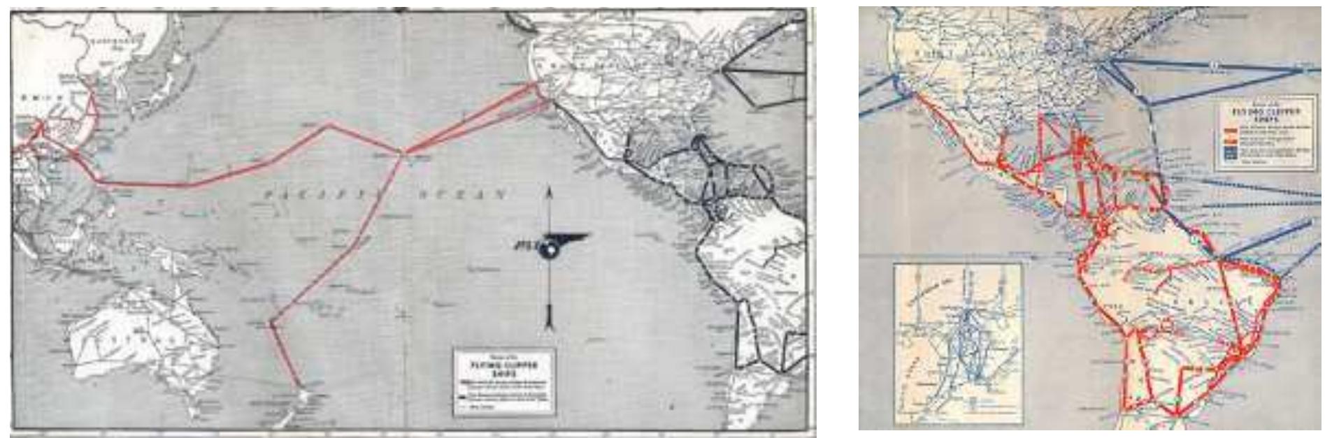 The maps below illustrate the typical route systems of two