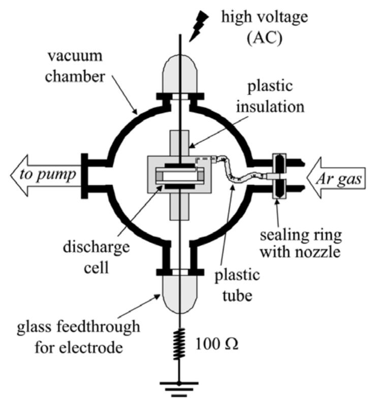 Schematic diagram of the discharge apparatus.