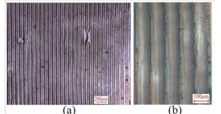 -2 optical microscope images of the pdms 1d grating by 5x