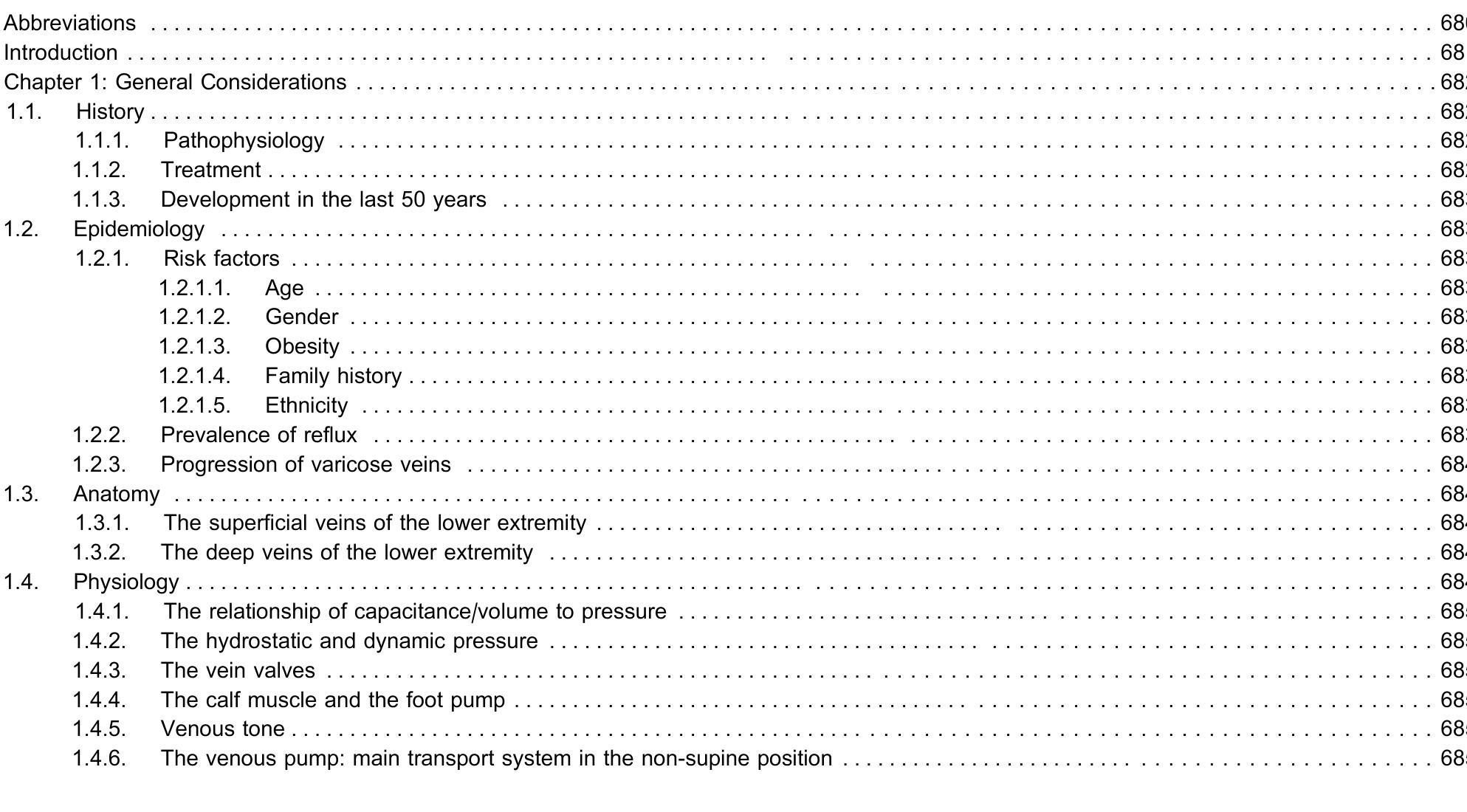 Of contents ‘ds: chronic venous disease, venous disease,