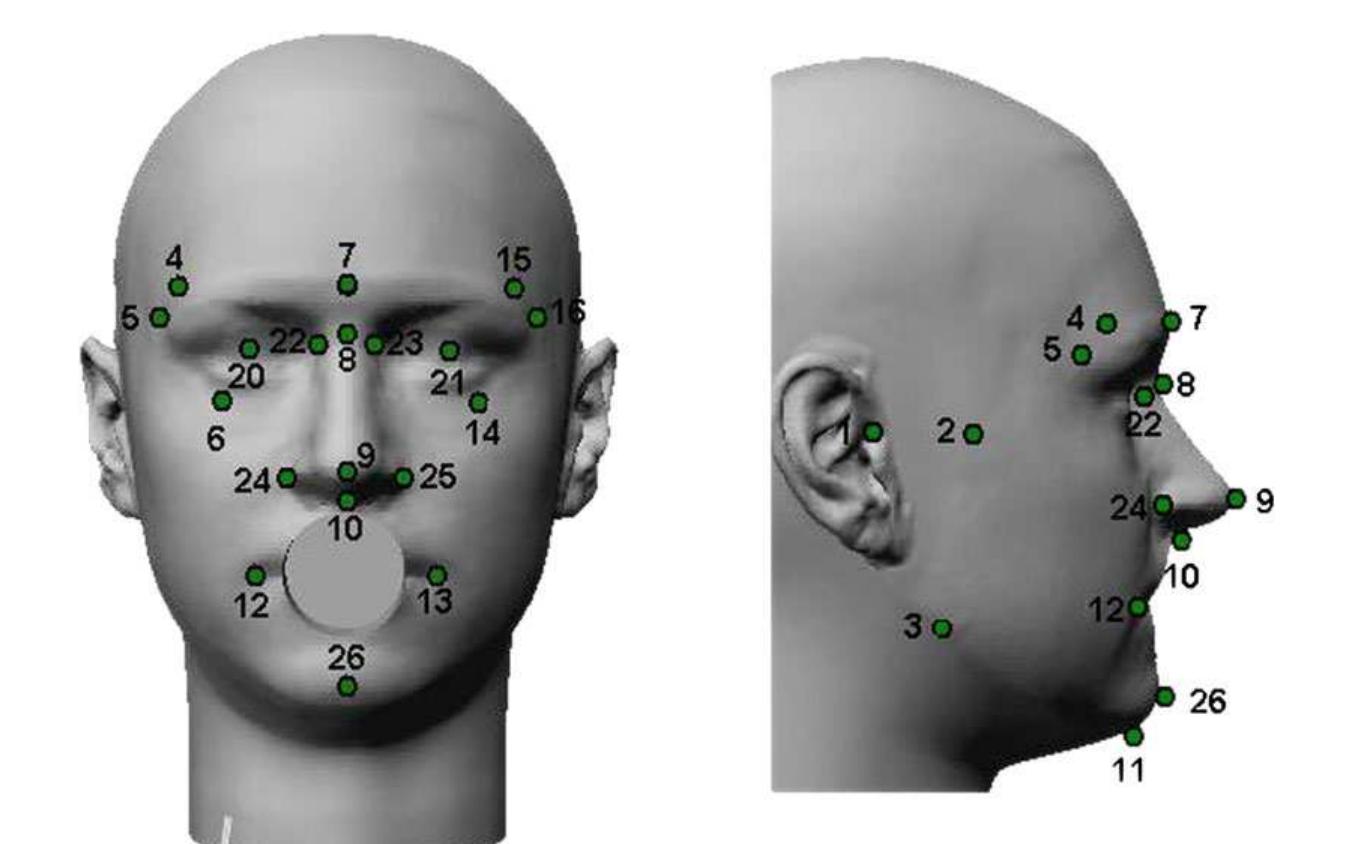 Lateral point of the frontal bone on its zygomatic process