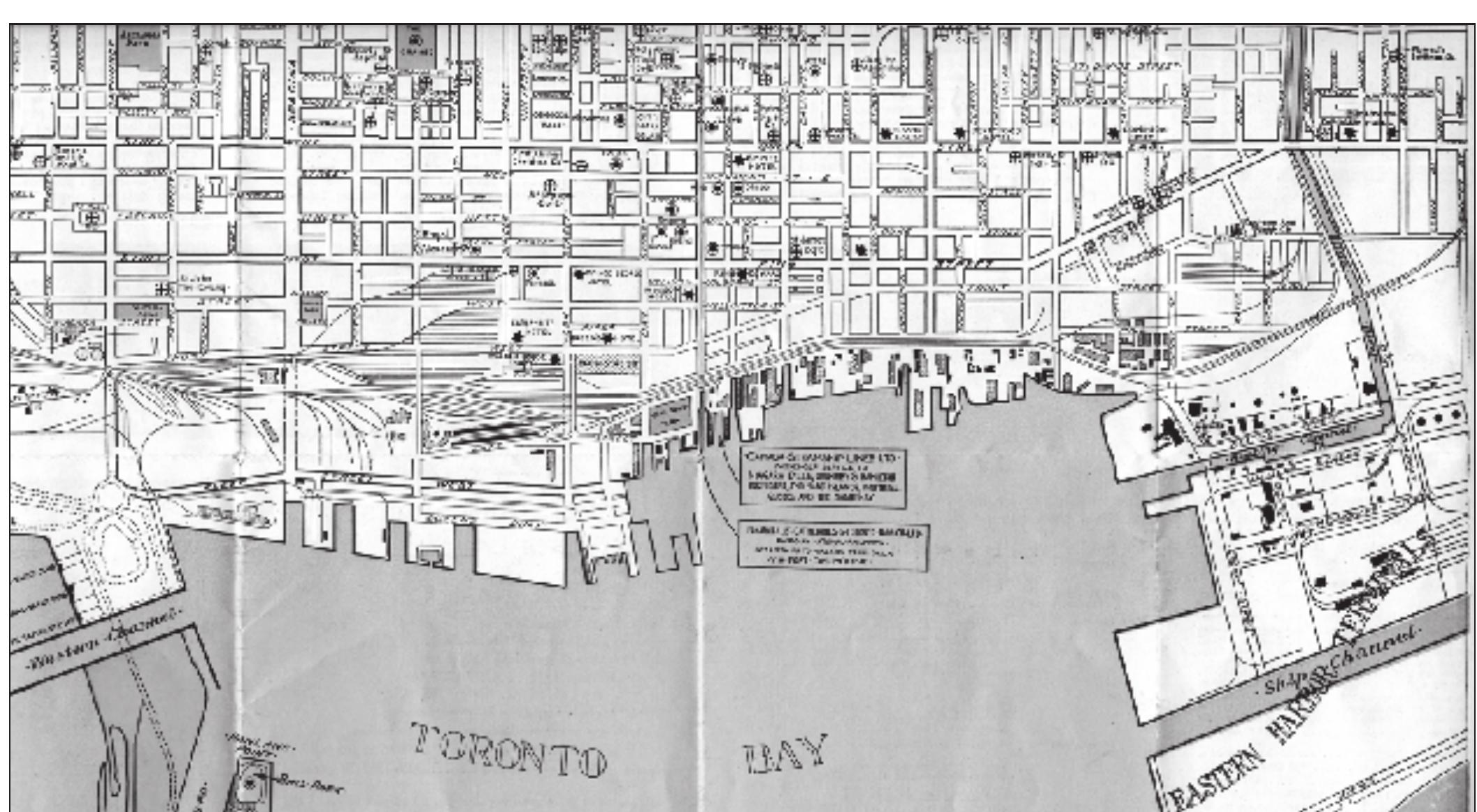 This 1923 map shows the railway corridor before construction
