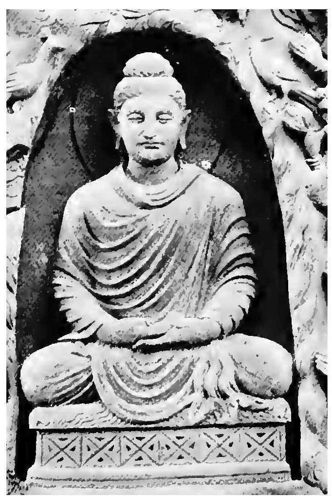 A buddha worshipped by indra from loriyan tangai, gandhara.