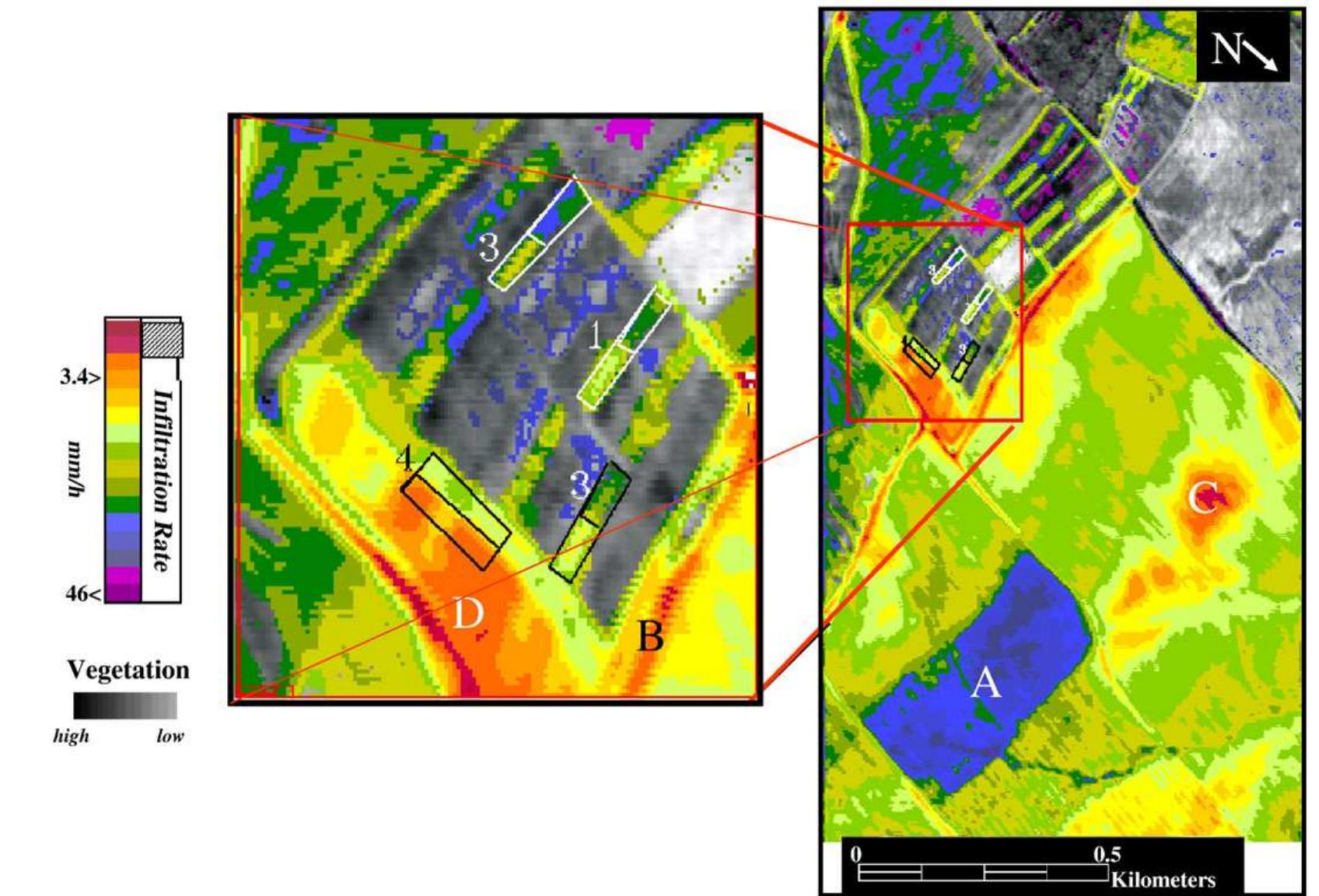 The infiltration image of a loess soil as generated on the