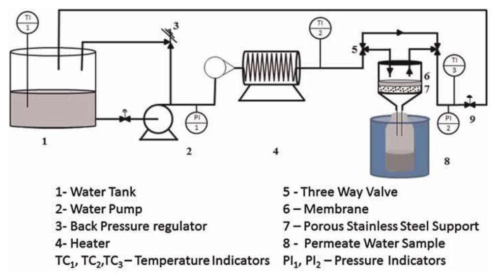 | schematic diagram of membrane permeation setup. a