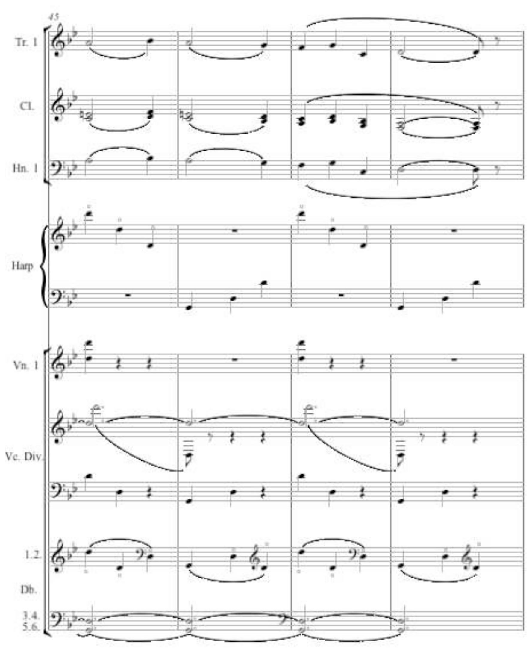 Figure 36 - String Harmonics in Ravel's Orchestral Works