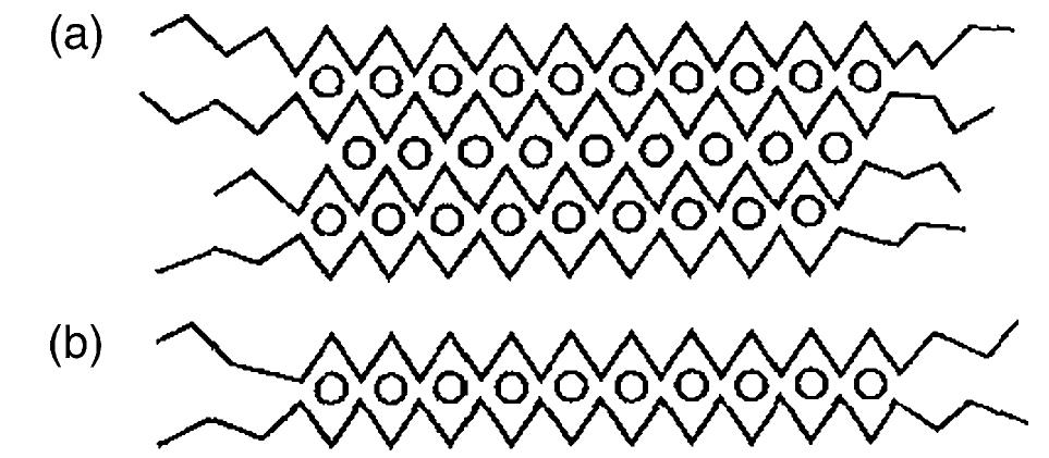 Different junction zones of the egg-box model. a) multichain