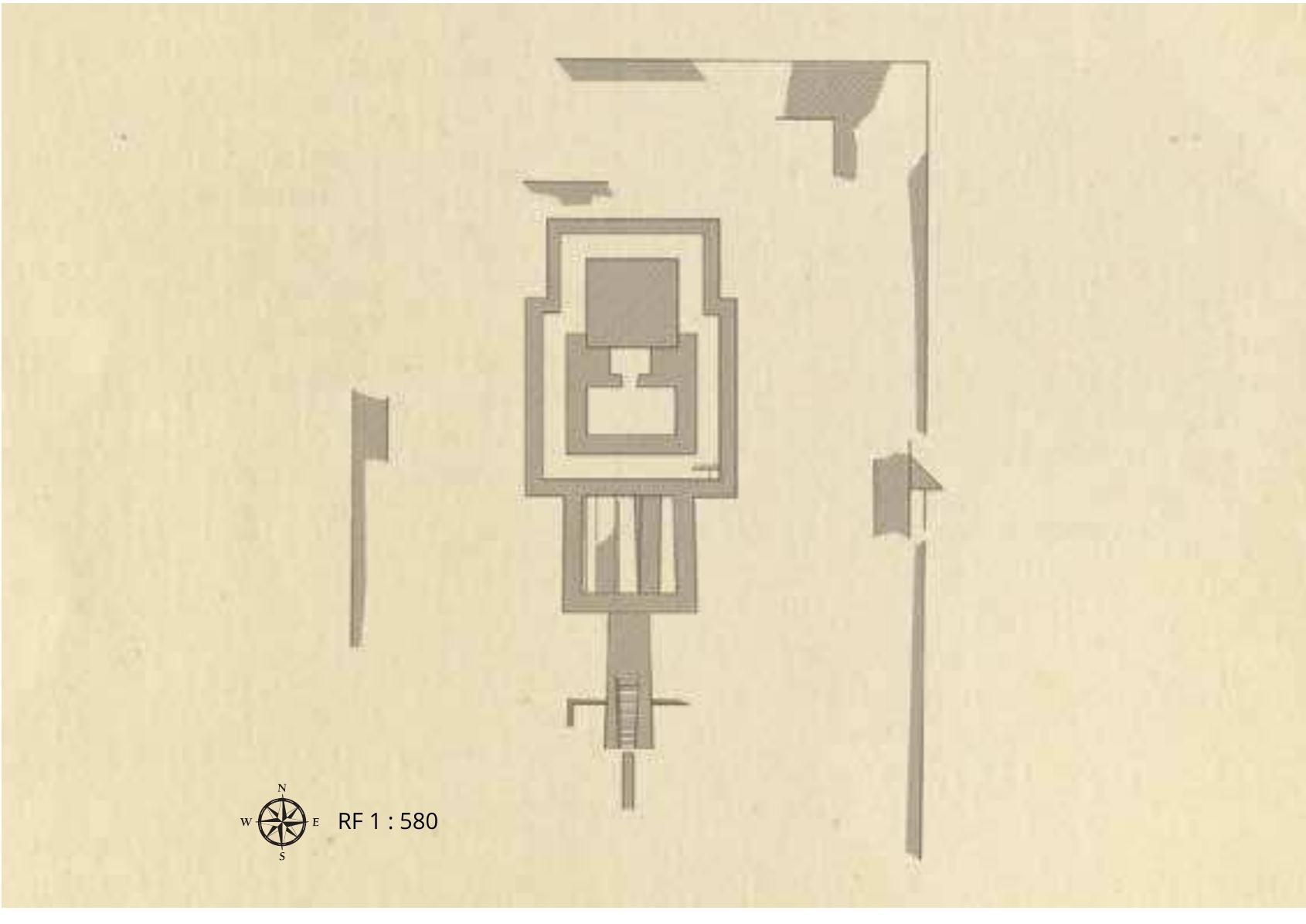 Ground plan of halud vihara shrine, naogaon
