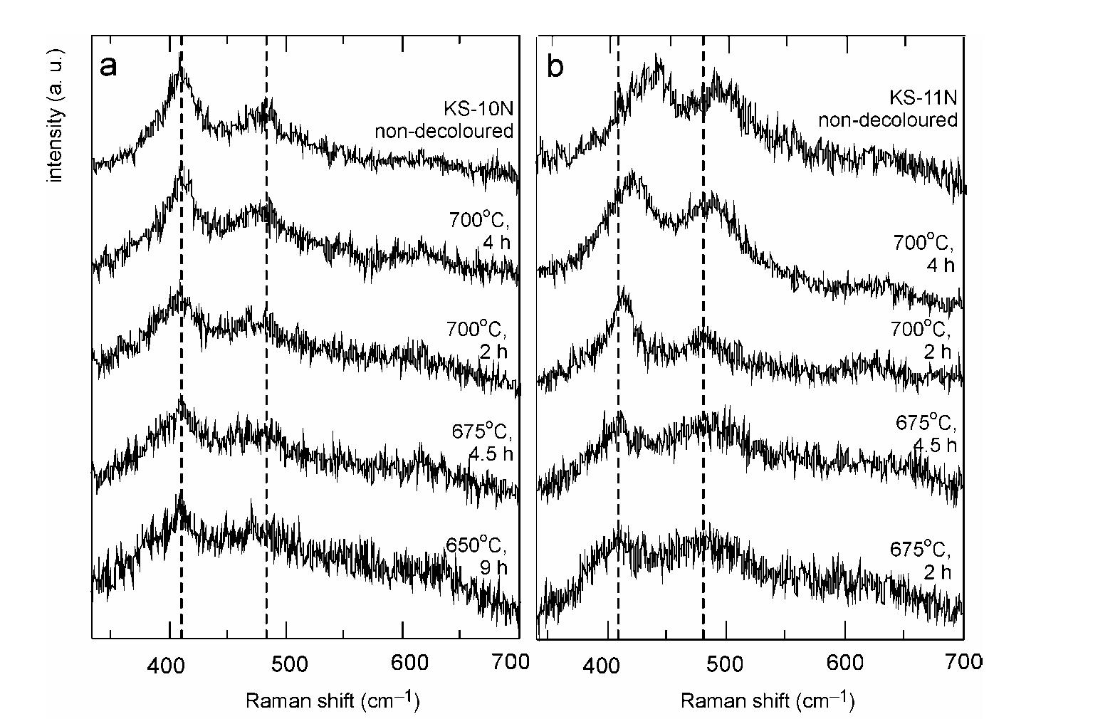 Second-order micro-raman scattering spectra of the samples