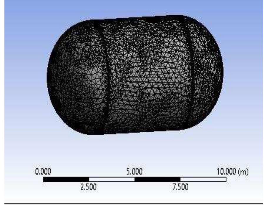 Fea model of propellant tank