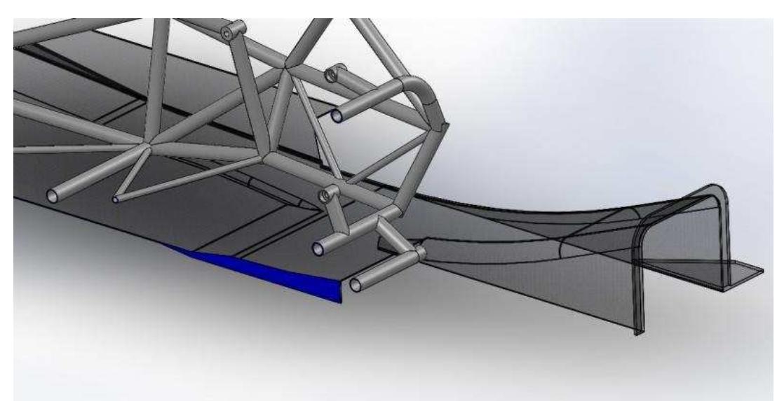 Cut section of diffuser
