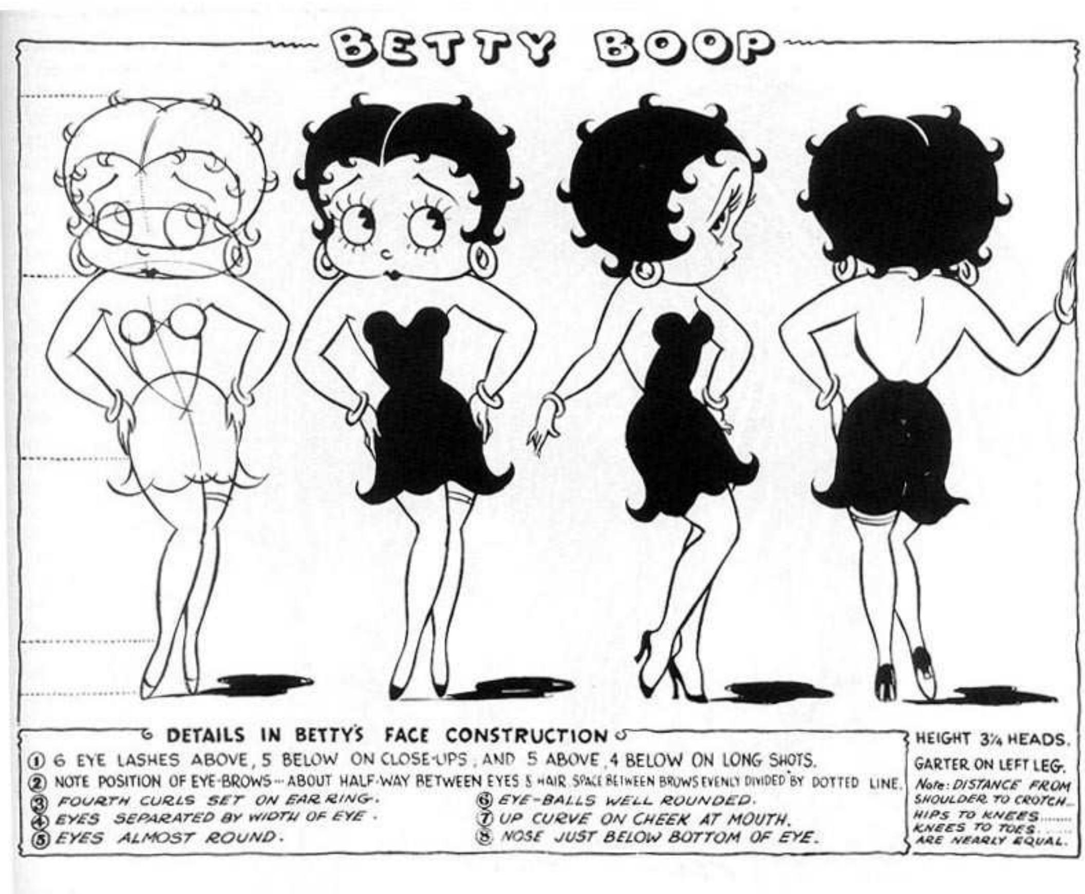 , betty boop original character sheet