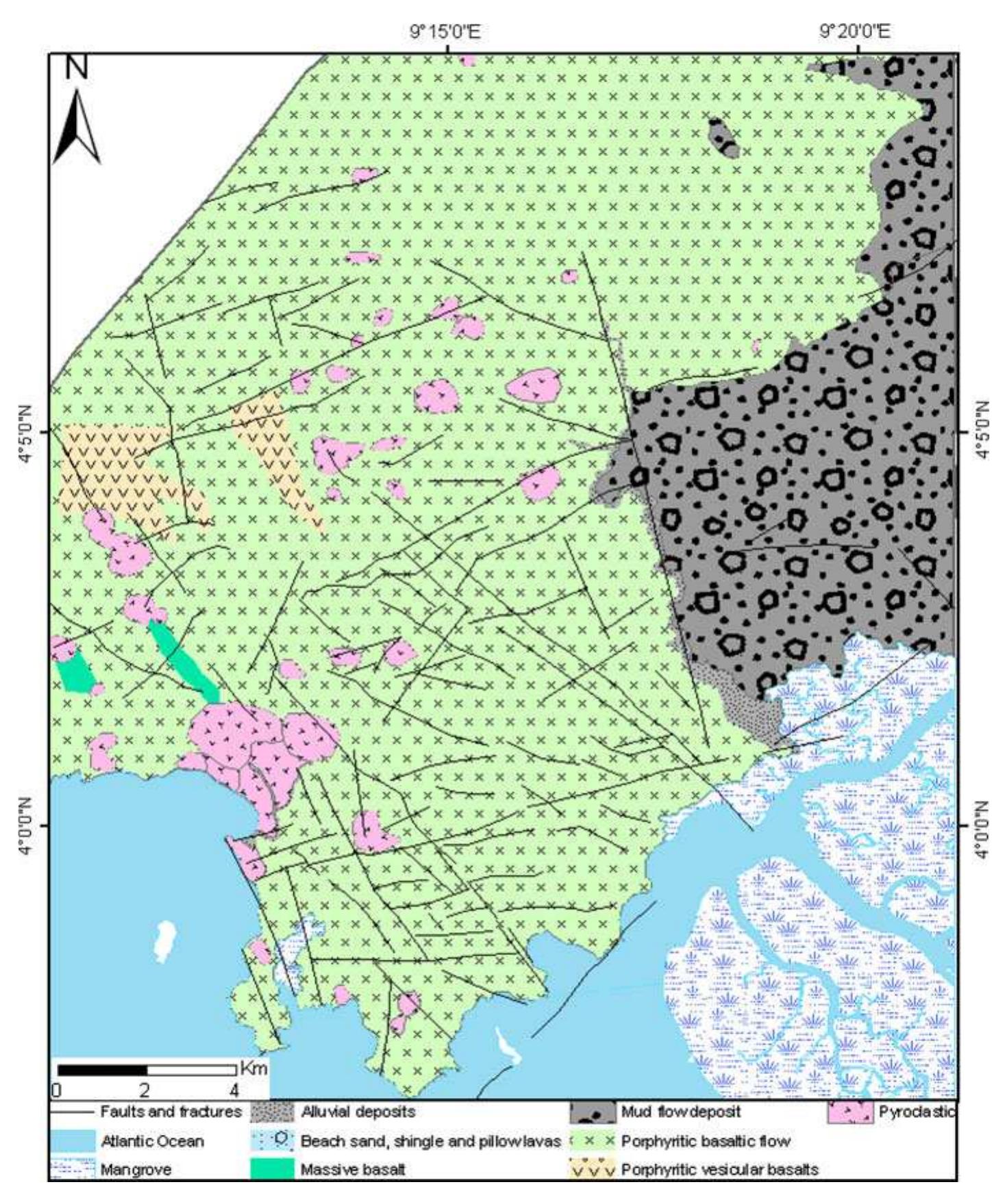 Geologic map of the limbe and its environs modified by