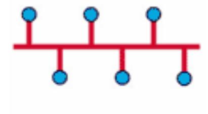 Data bus topology. in data bus topology computers are