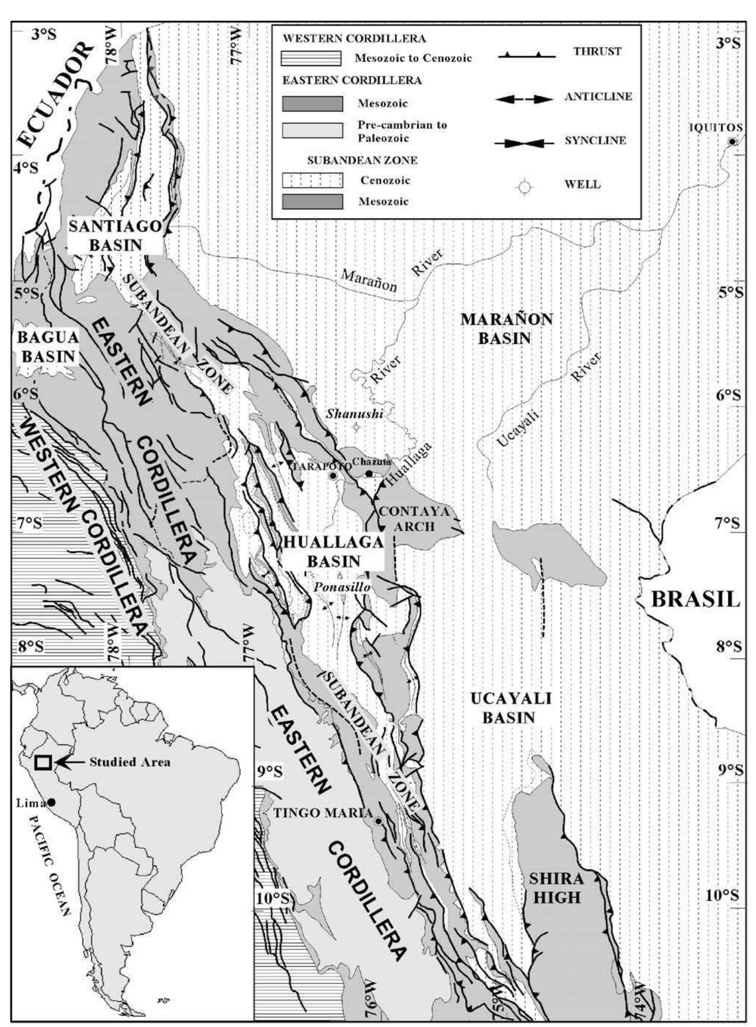 Structural map of the northern peruvian andes, showing the