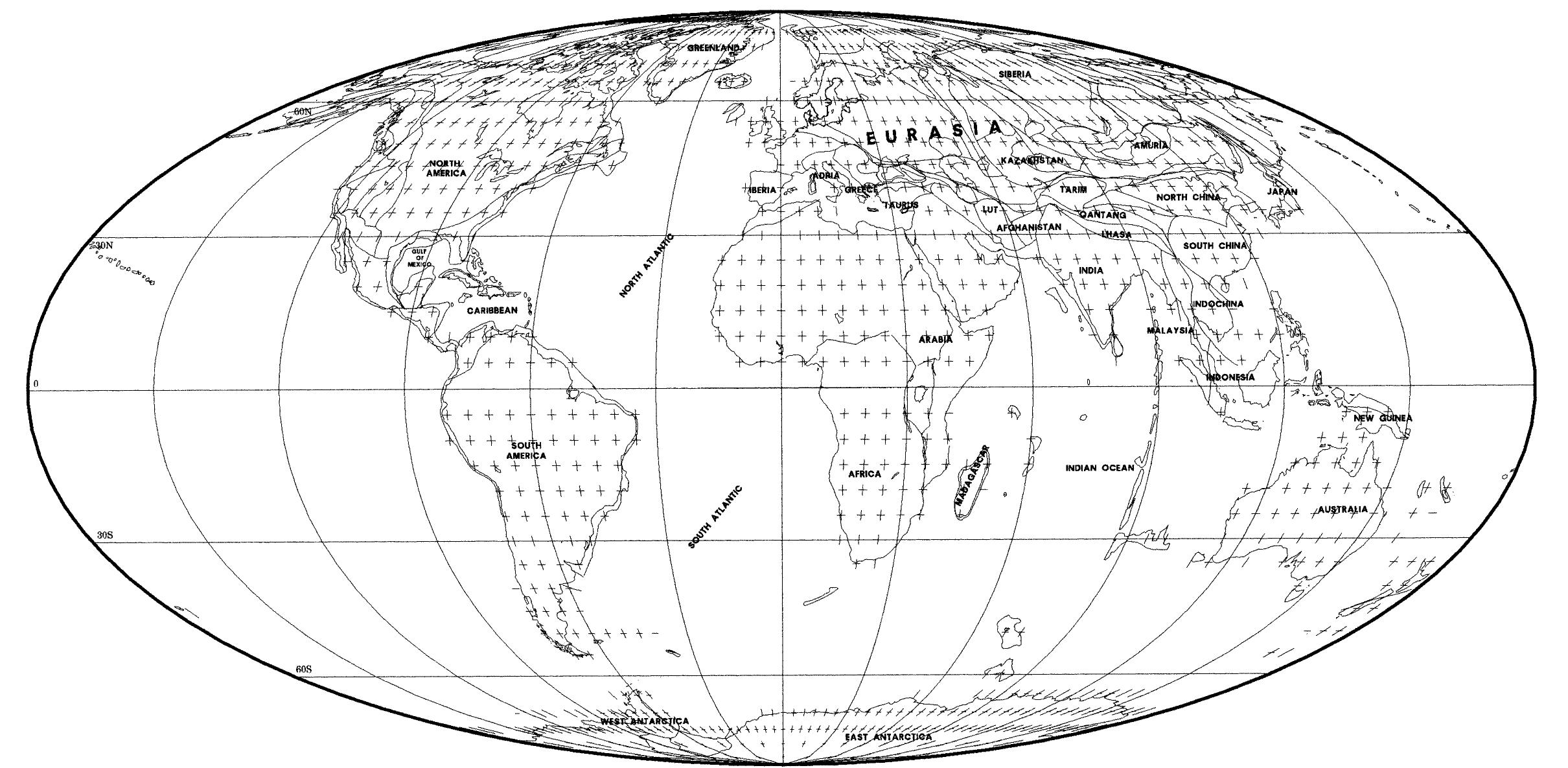 Terrane maps showing present-day locations of major