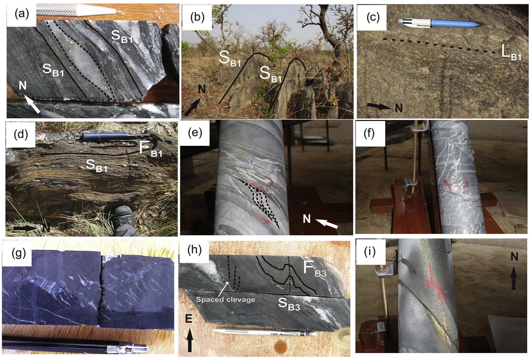 Field and drill core photographs of representative