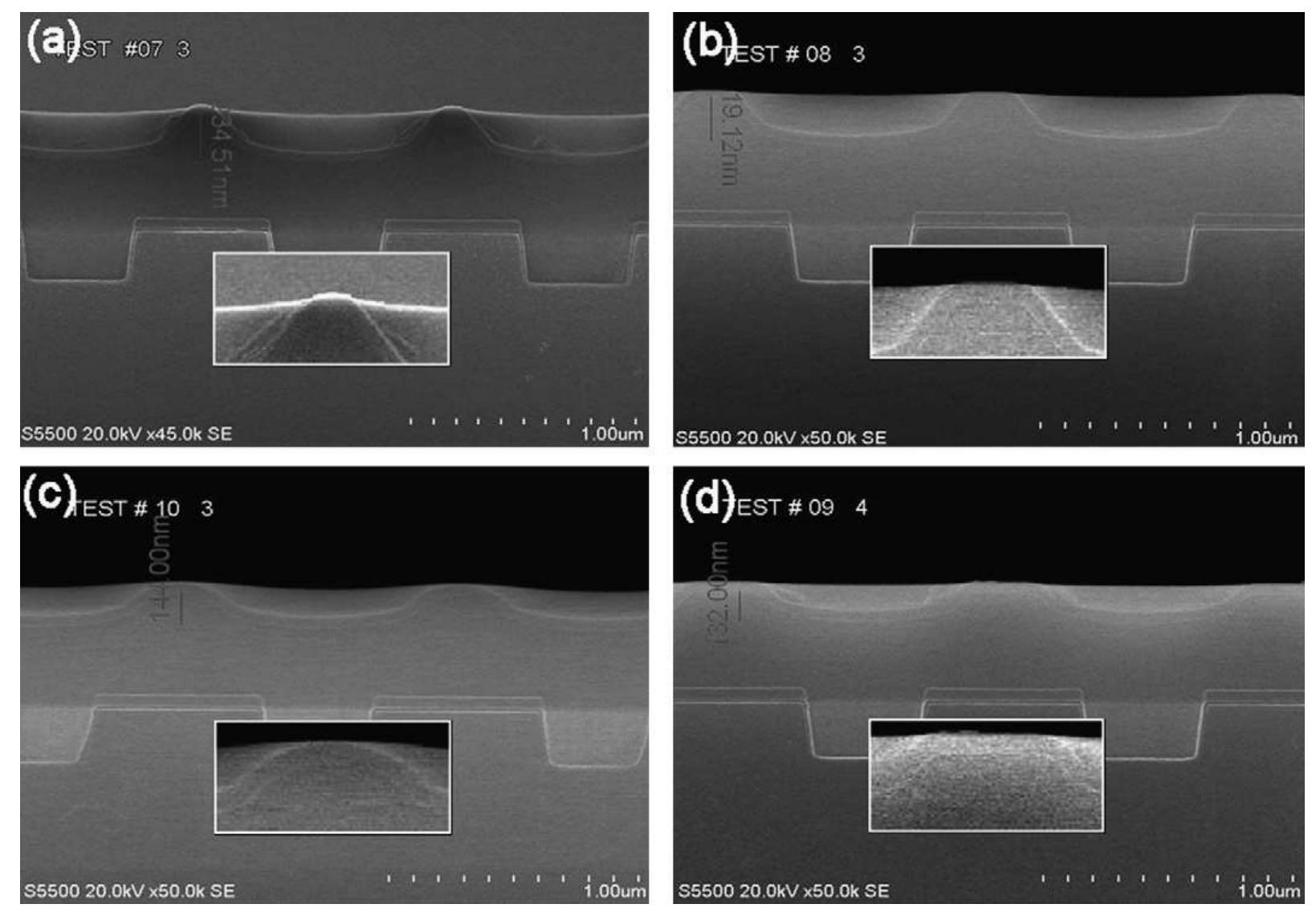 The shape of saw tooth pattern removal with respect to
