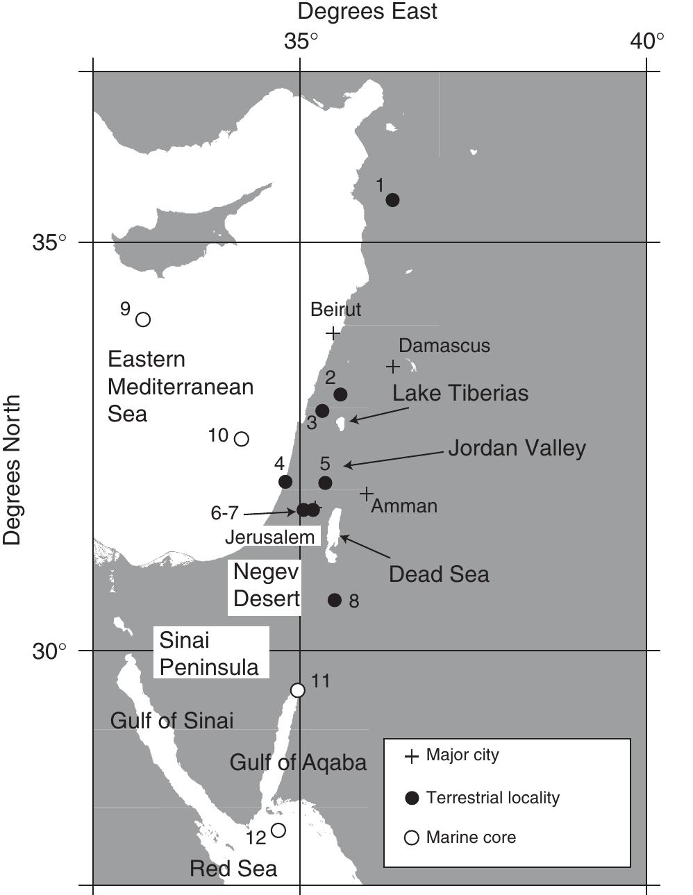 Map of the eastern mediterranean and levant region showing