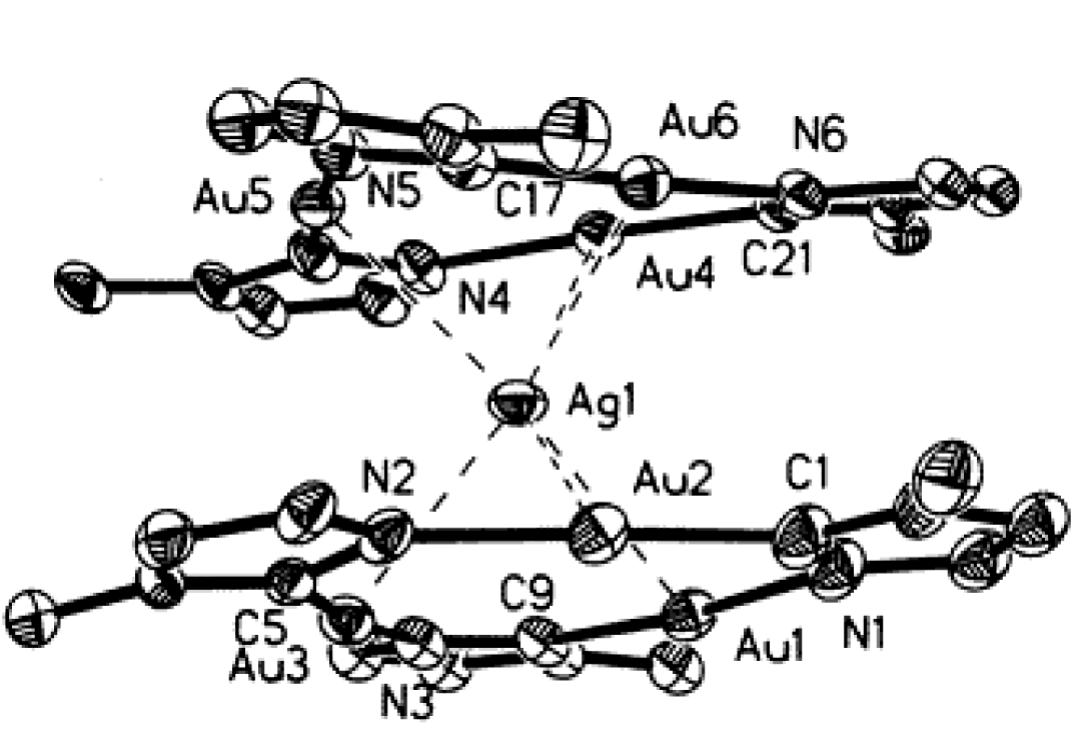 The acid-base complex formed from ag* and a 5.