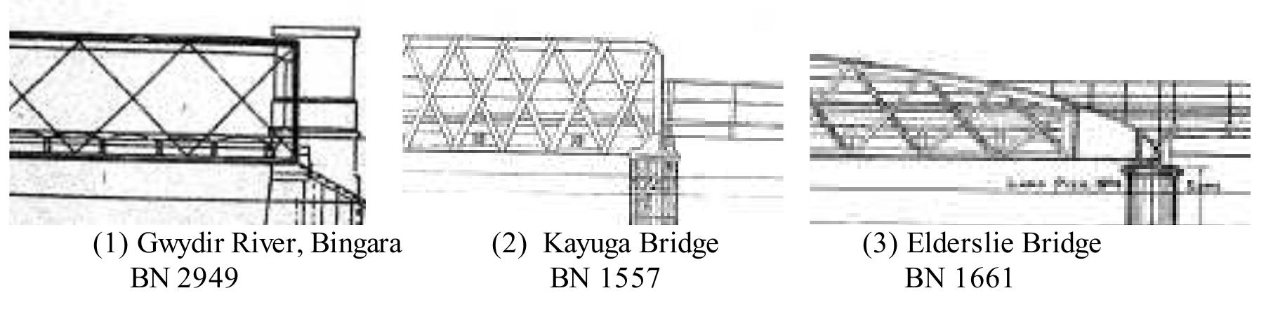 End detail variation on iron lattice road bridges: (1)