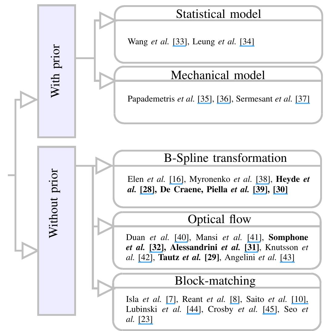 Classification of motion and strain quantification methods