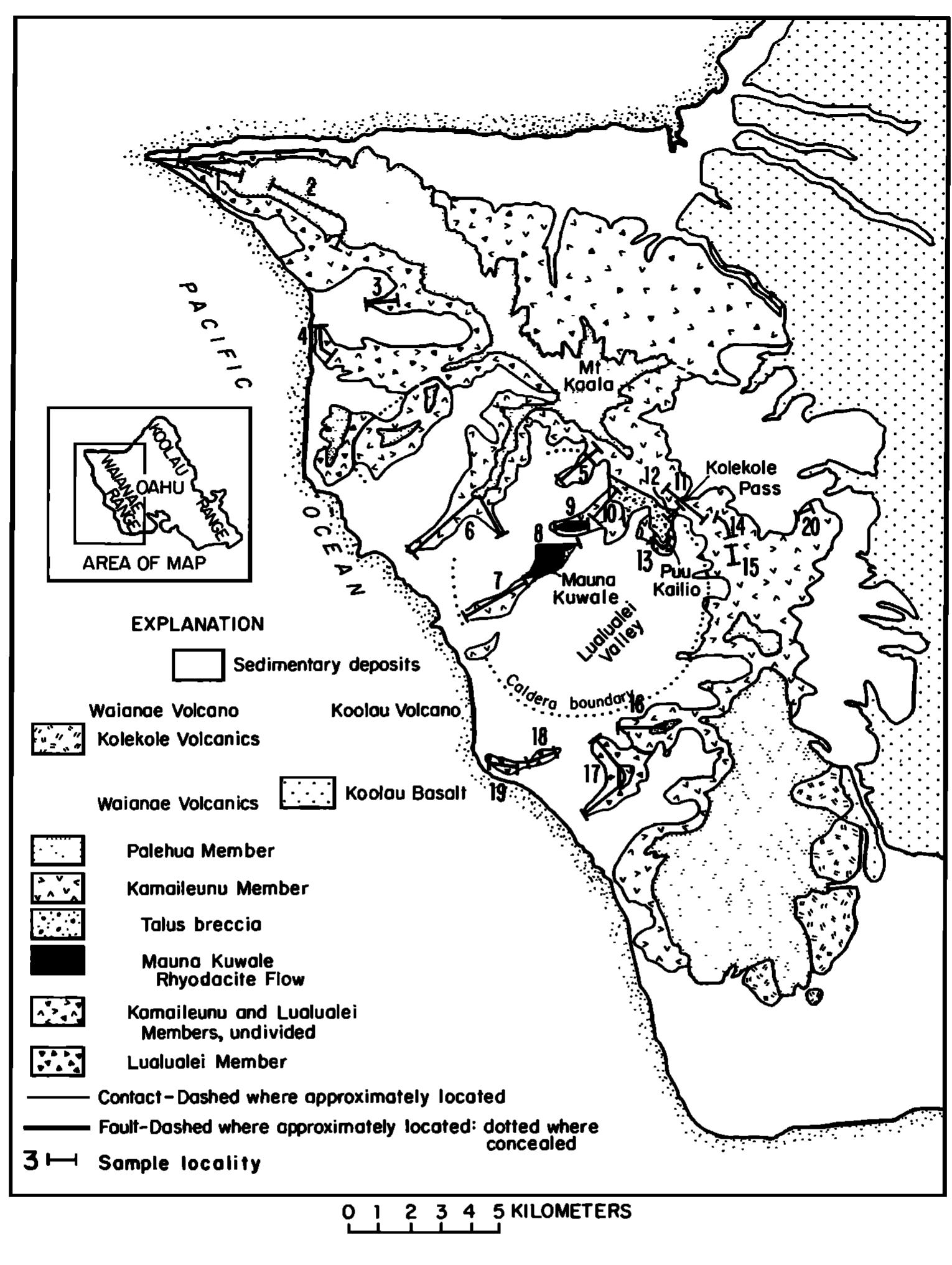 Figure 1 - from Dikes and the petrology of Waianae Volcano,