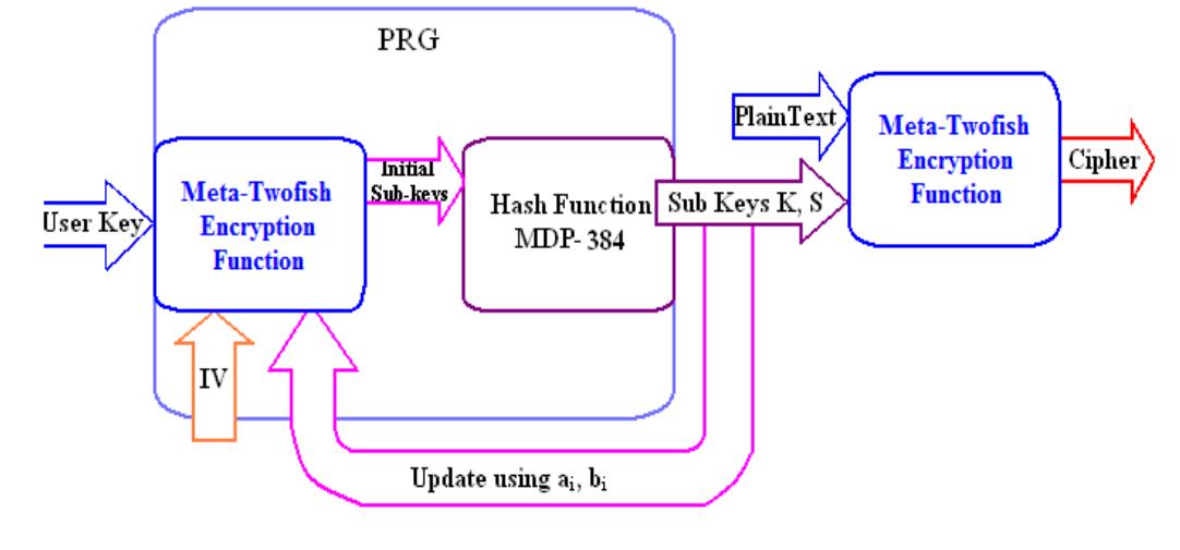 The metamorphic twofish structure has the structure of the