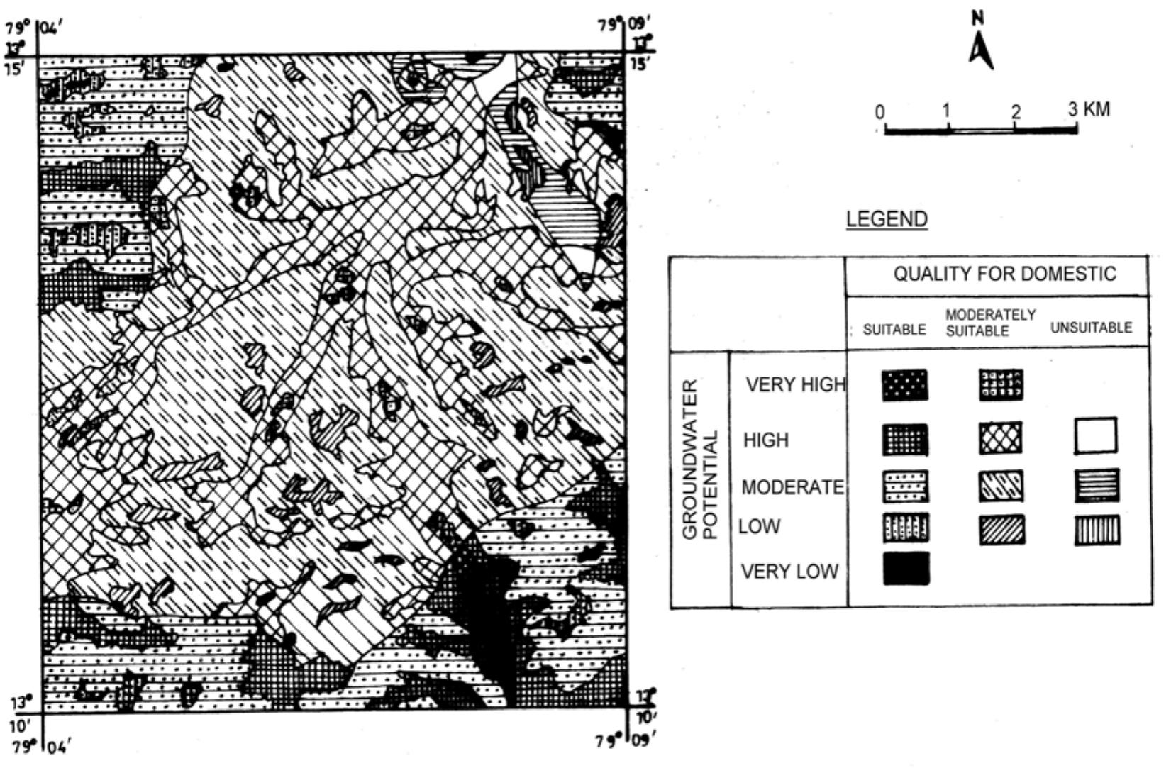 Classification of groundwater potential zones and zones of