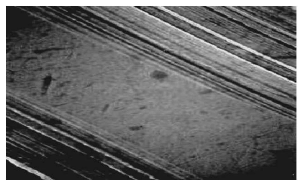 Sem image of wear scar formed with sample wvu404 with 2%