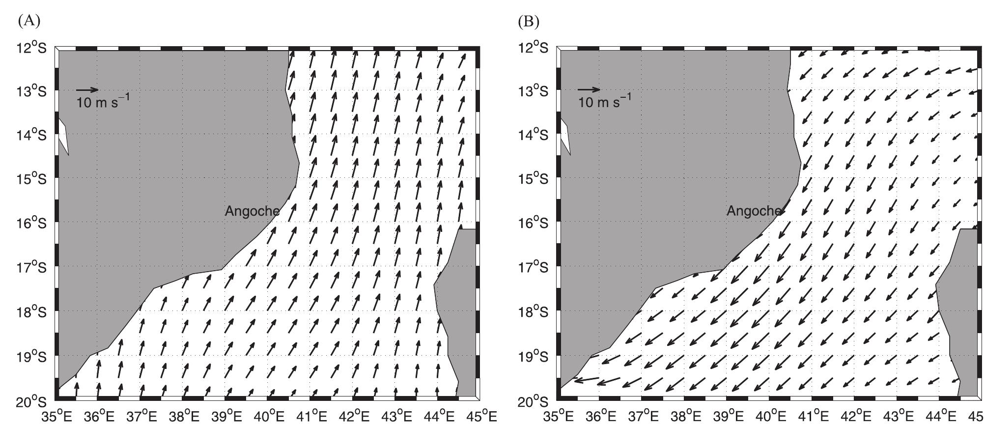 Snapshots of daily 0.25° gridded blended sea surface wind